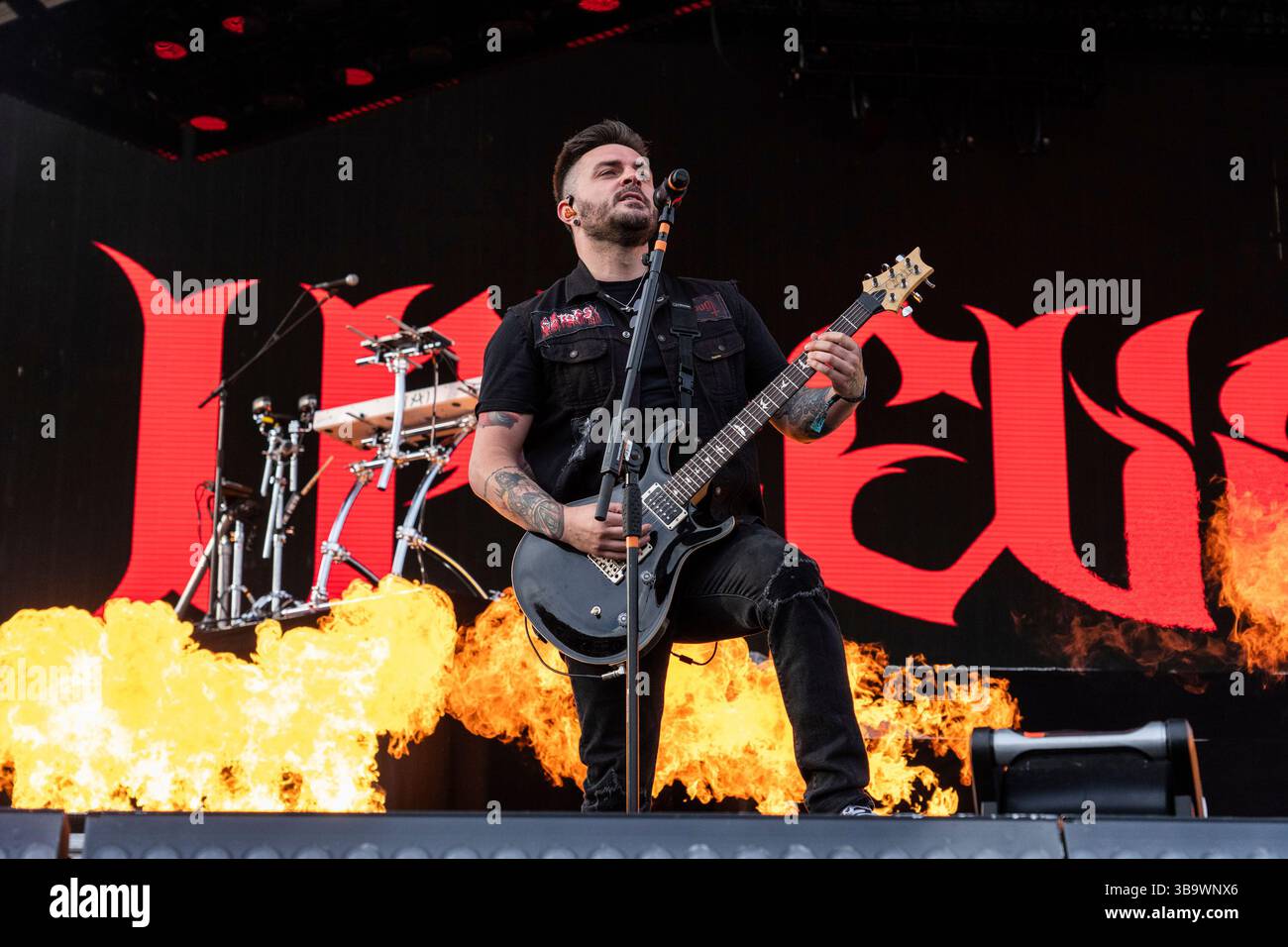 Dylan Bowman of I Prevail performs during Sonic Temple Art and Music ...