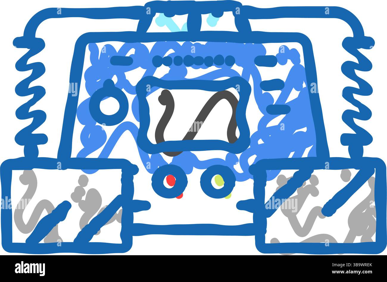 defibrillator ambulance icon doodle illustration Stock Vector Image ...