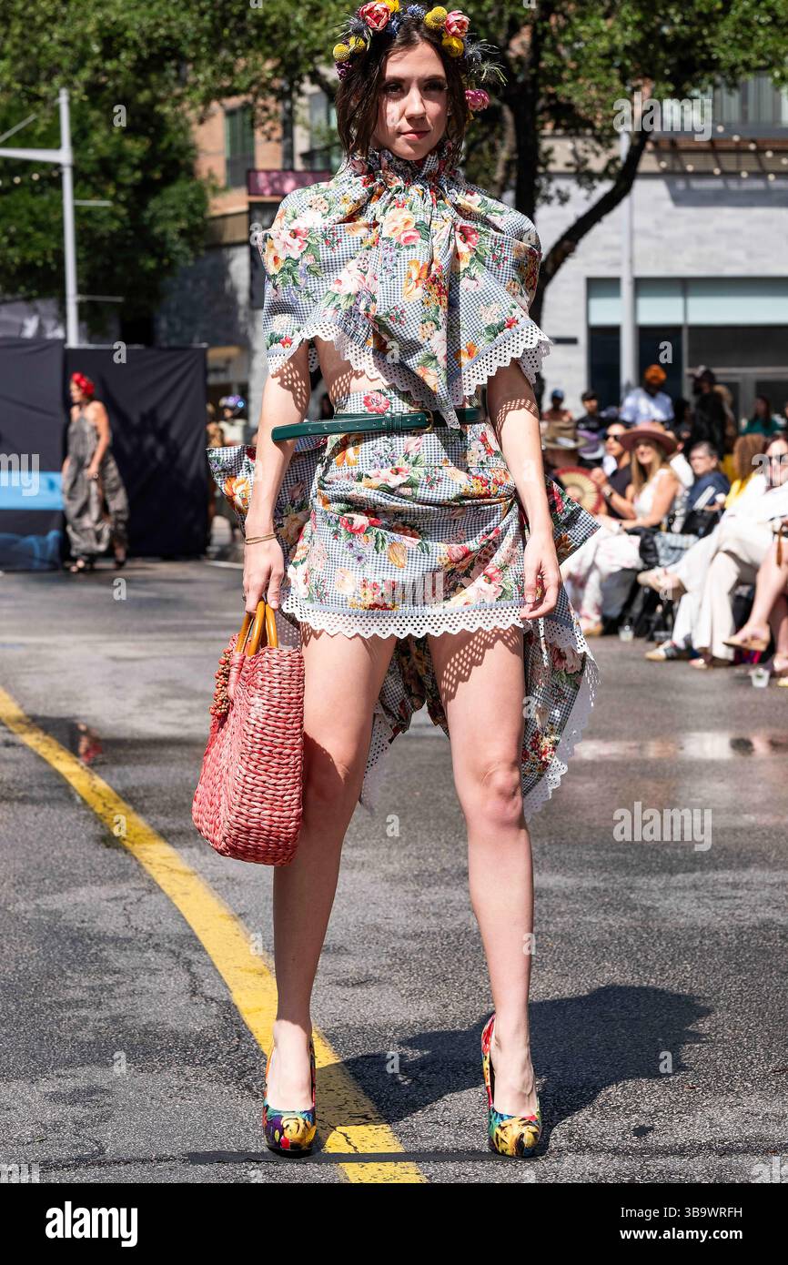 The Domain. 10th May, 2025. A model walks the runway during Austin ...