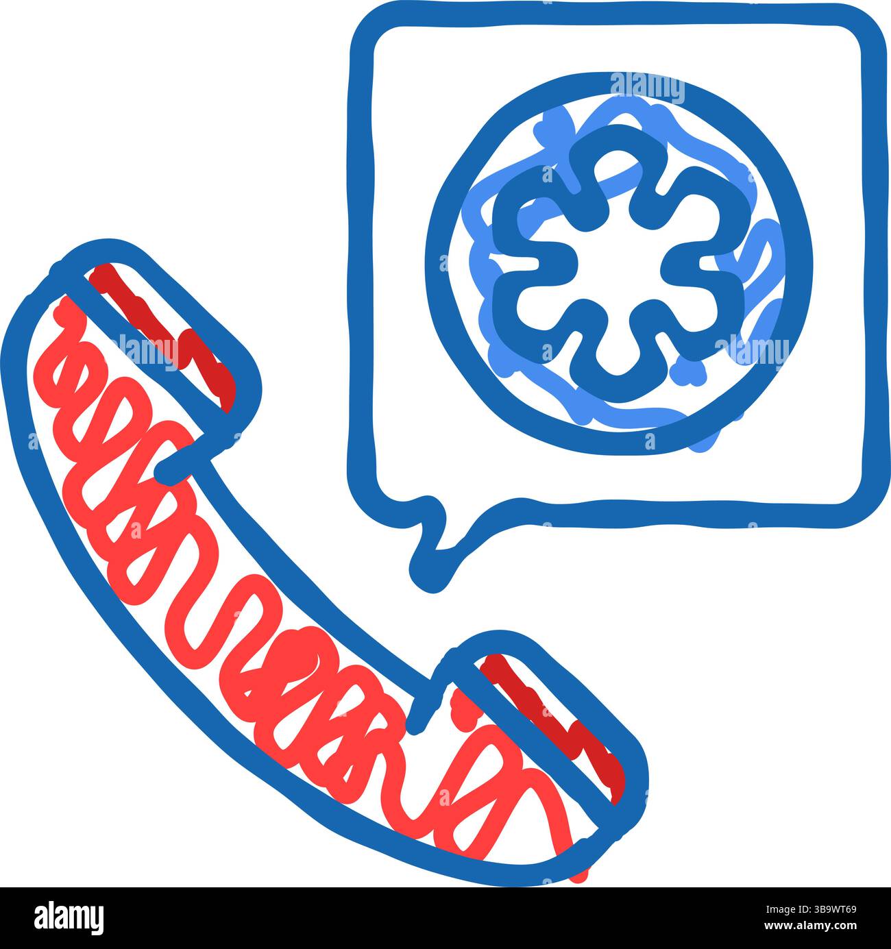 emergency call ambulance icon doodle illustration Stock Vector Image ...