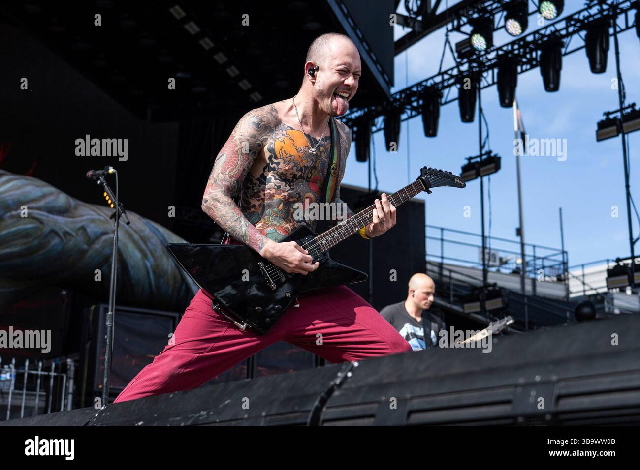 Matt Heafy of Trivium performs during Sonic Temple Art and Music ...