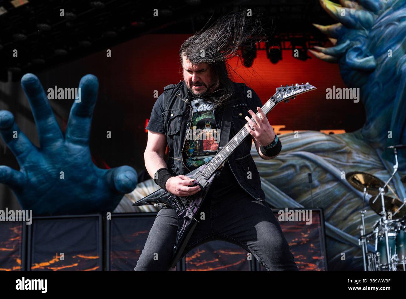Corey Beaulieu of Trivium performs during Sonic Temple Art and Music ...