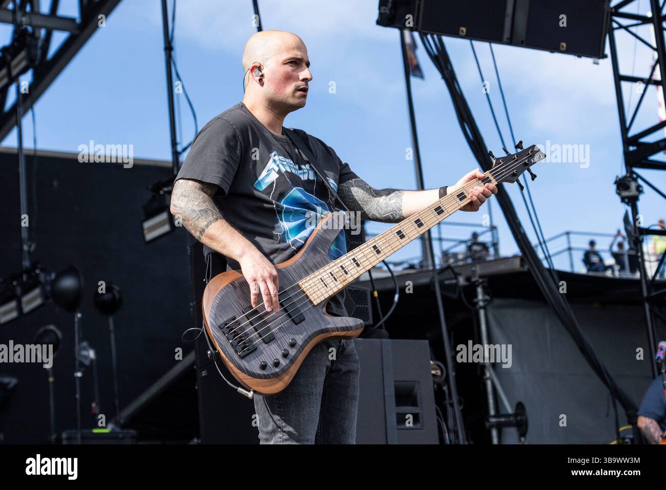 Paolo Gregoletto of Trivium performs during Sonic Temple Art and Music ...