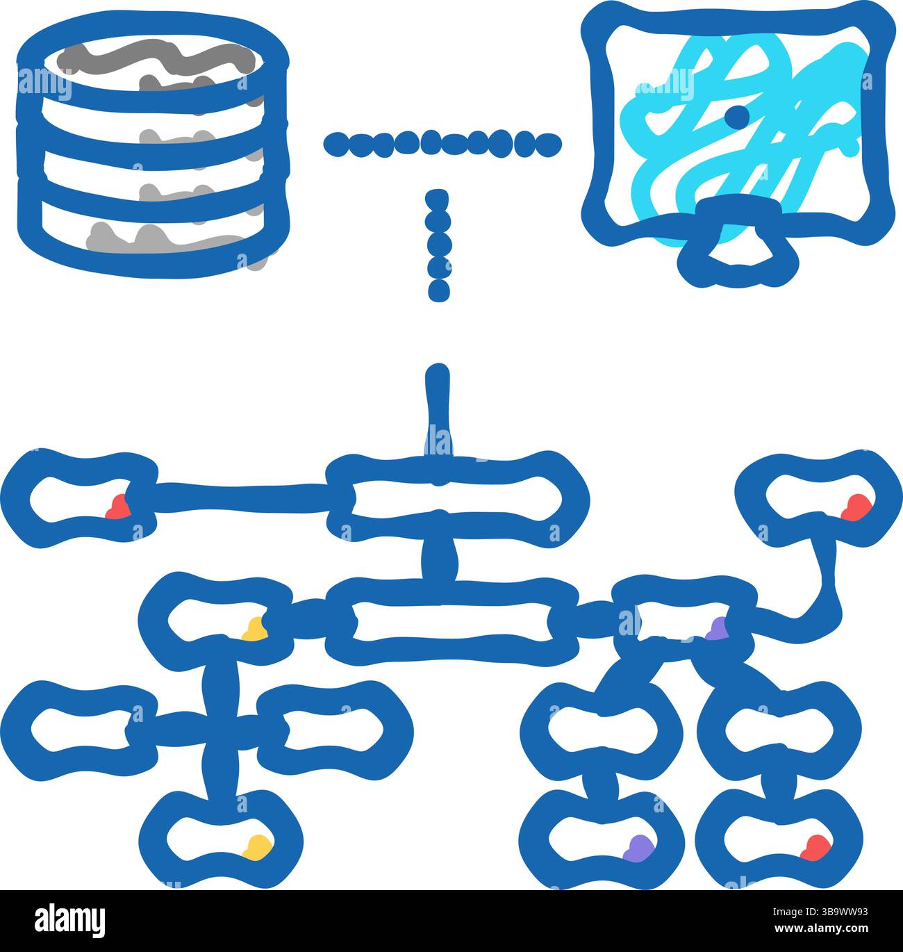 relational database icon doodle illustration Stock Vector Image & Art ...