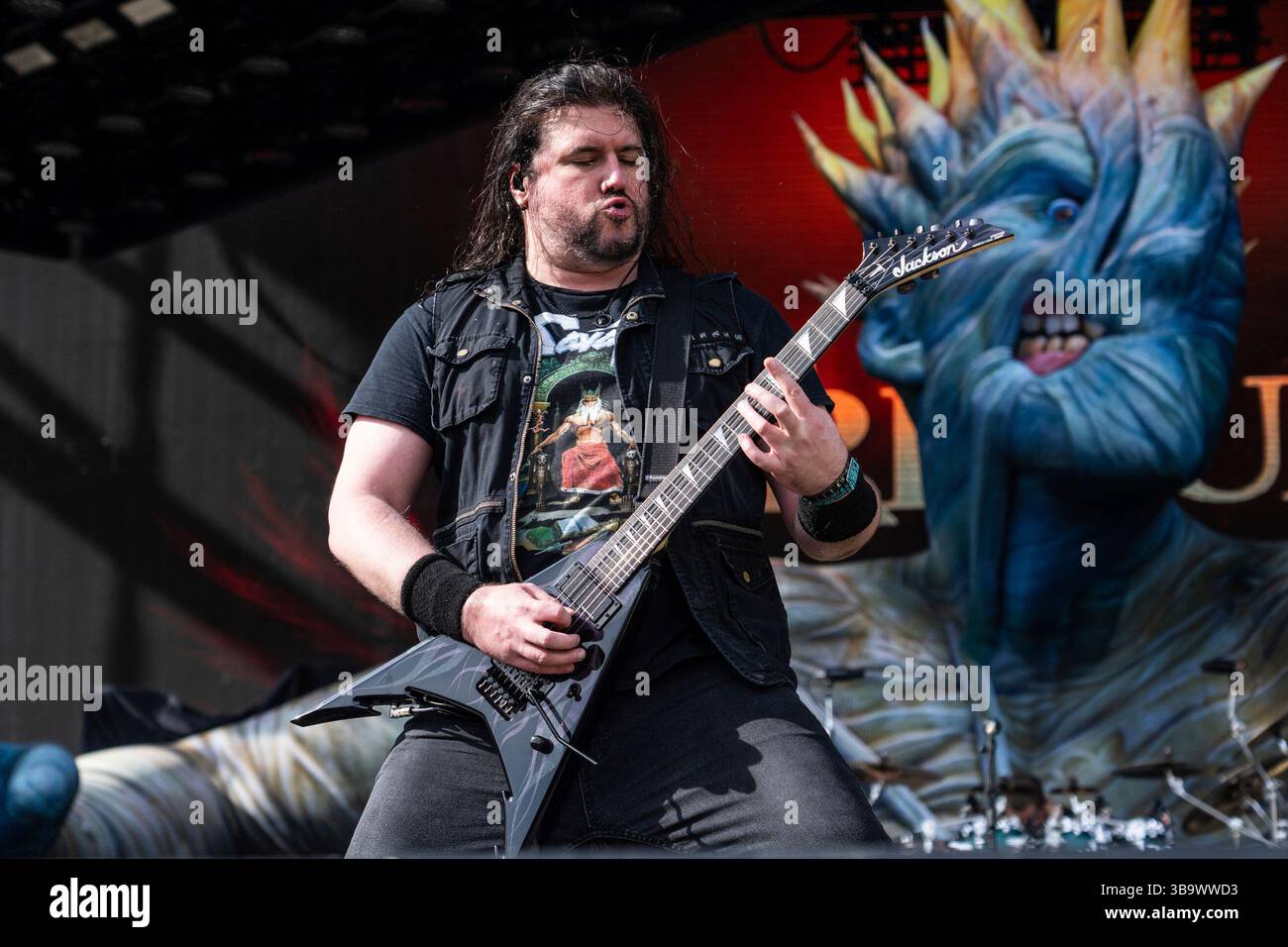 Corey Beaulieu of Trivium performs during Sonic Temple Art and Music ...
