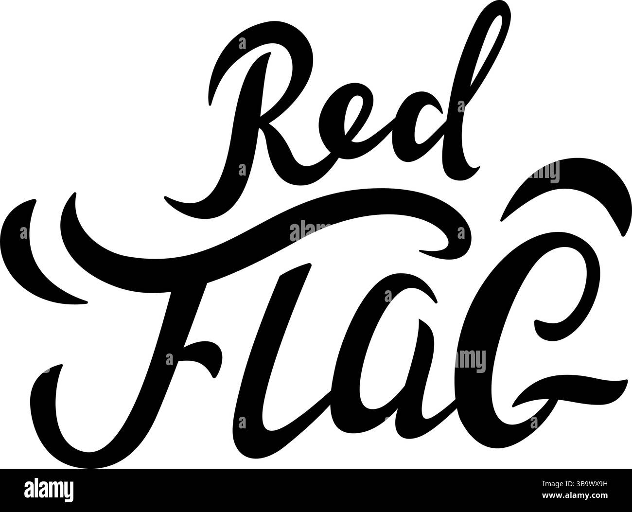 Red cursive script Stock Vector Images - Alamy