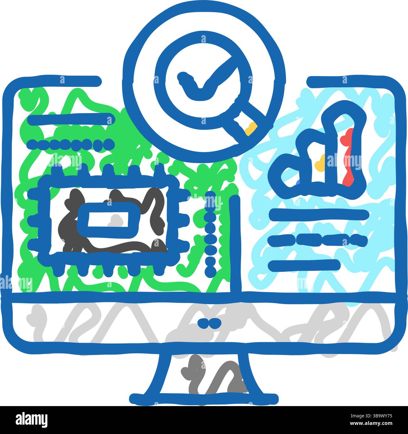 sensor calibration electronics icon doodle illustration Stock Vector ...