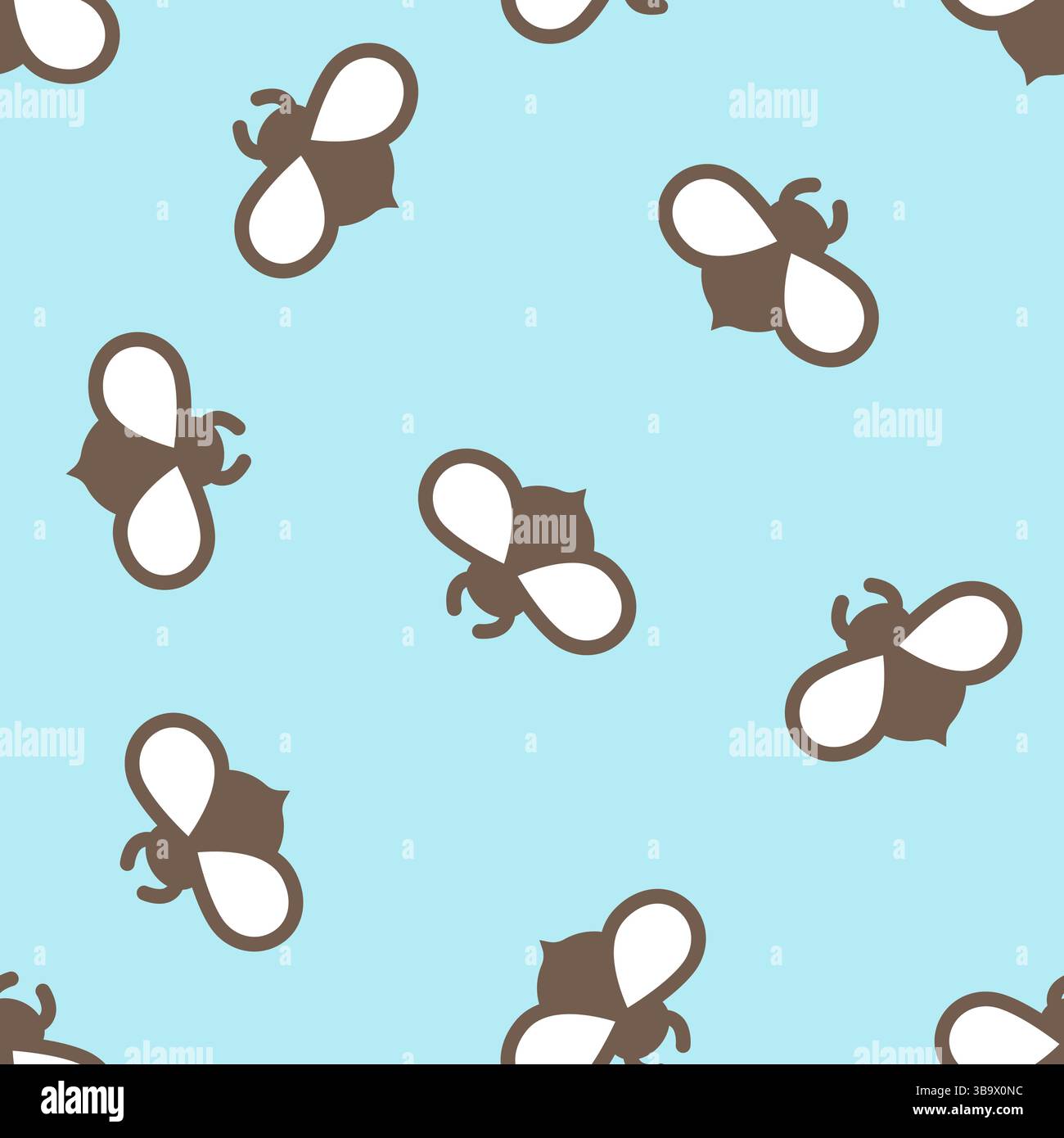 Flying happy bees seamless Stock Vector Images - Alamy