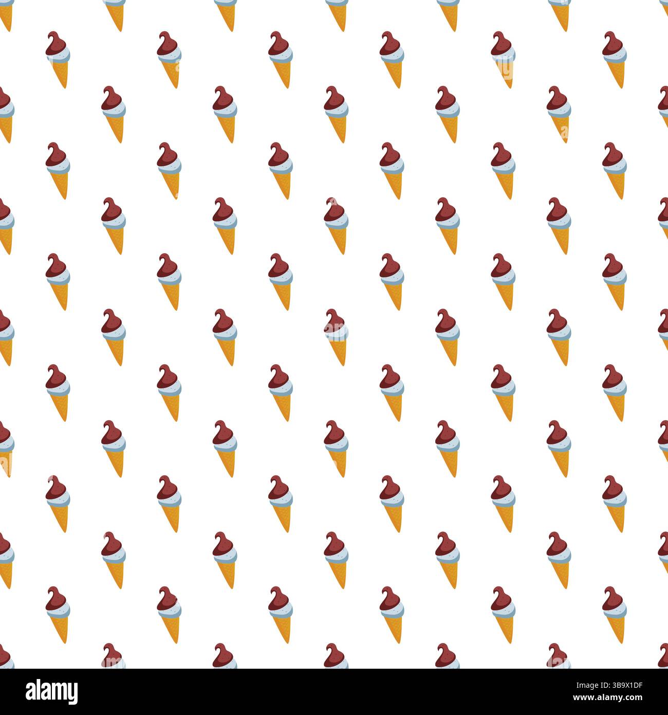Ice Cream Cone Pattern White Background Stock Vector Image & Art - Alamy