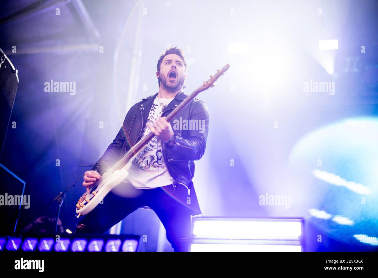 Jamie Mathias of Bullet for My Valentine performs during Sonic Temple ...