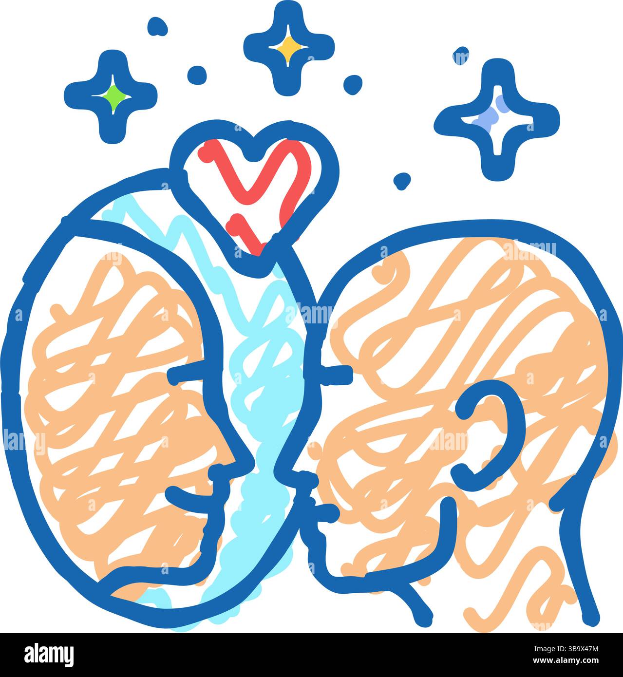 positive affirmations motivation icon doodle illustration Stock Vector ...