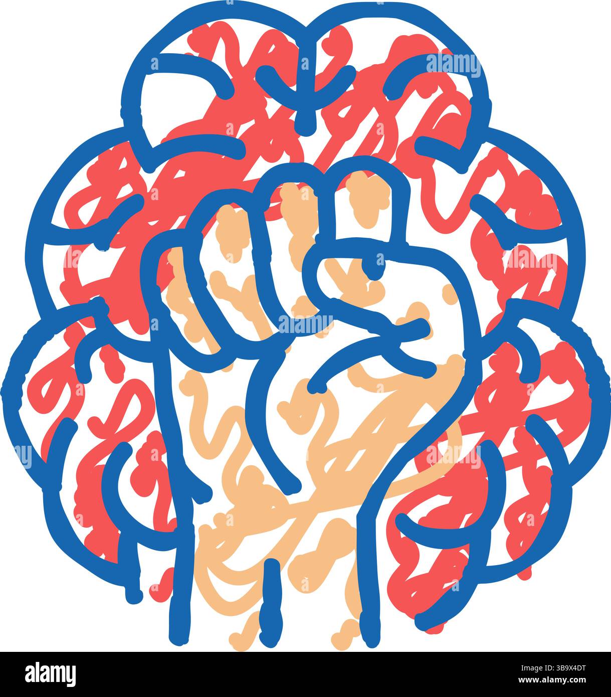 willpower muscles motivation icon doodle illustration Stock Vector ...