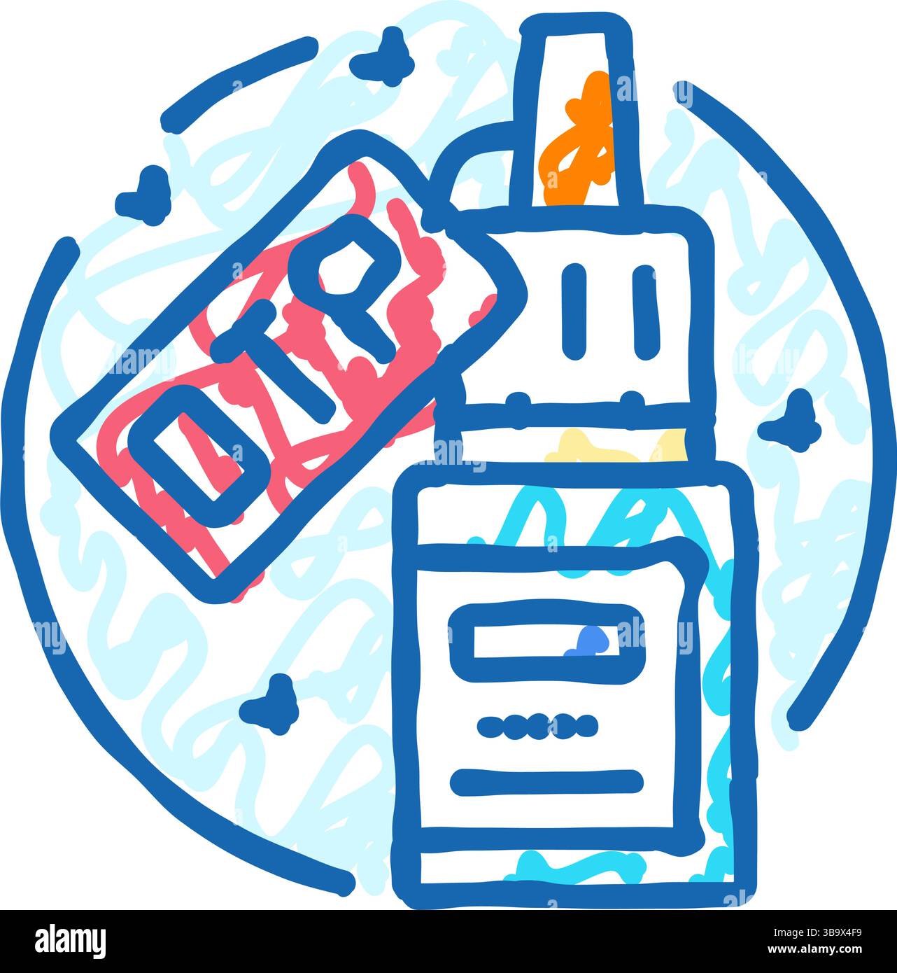 over the counter meds pharmacist icon doodle illustration Stock Vector ...