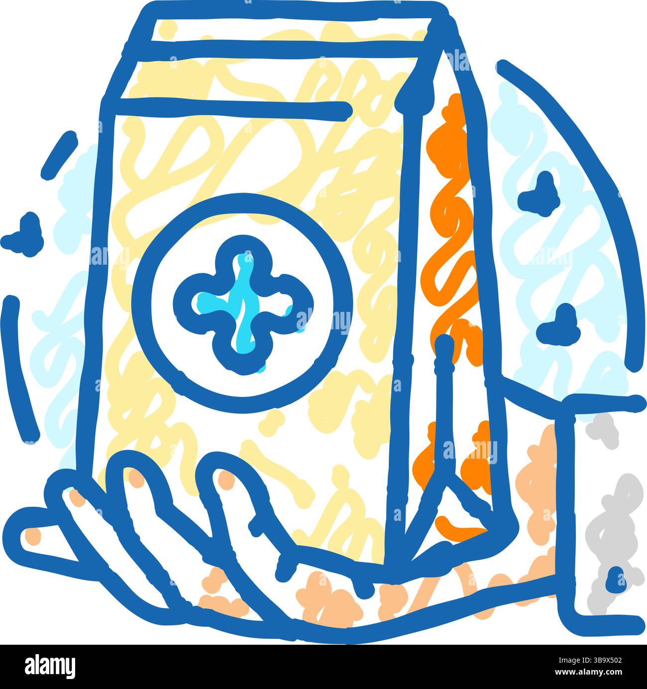 medication dispensing pharmacist icon doodle illustration Stock Vector ...