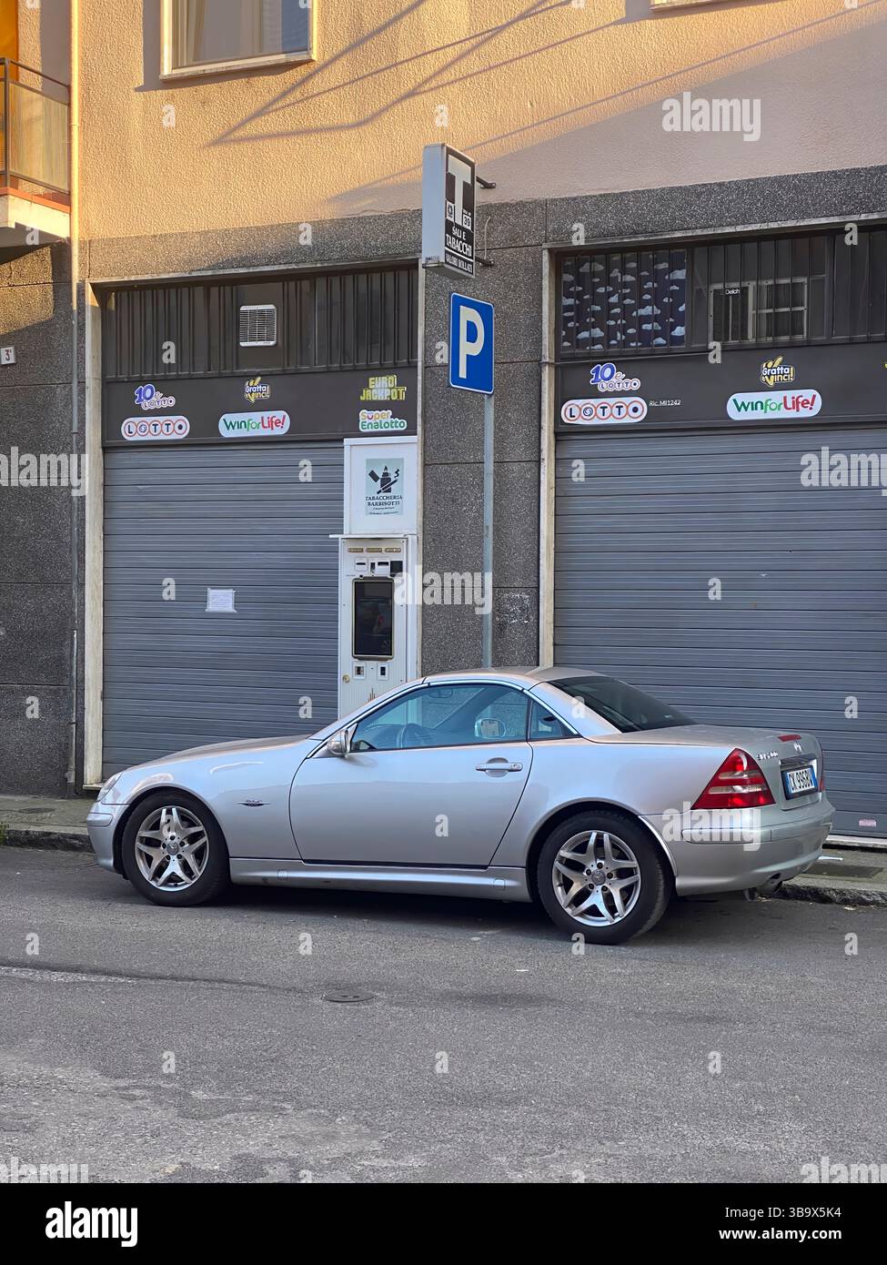 Cremona, Italy - April 5th 2025 Silver Two Door Convertible Coupe ...