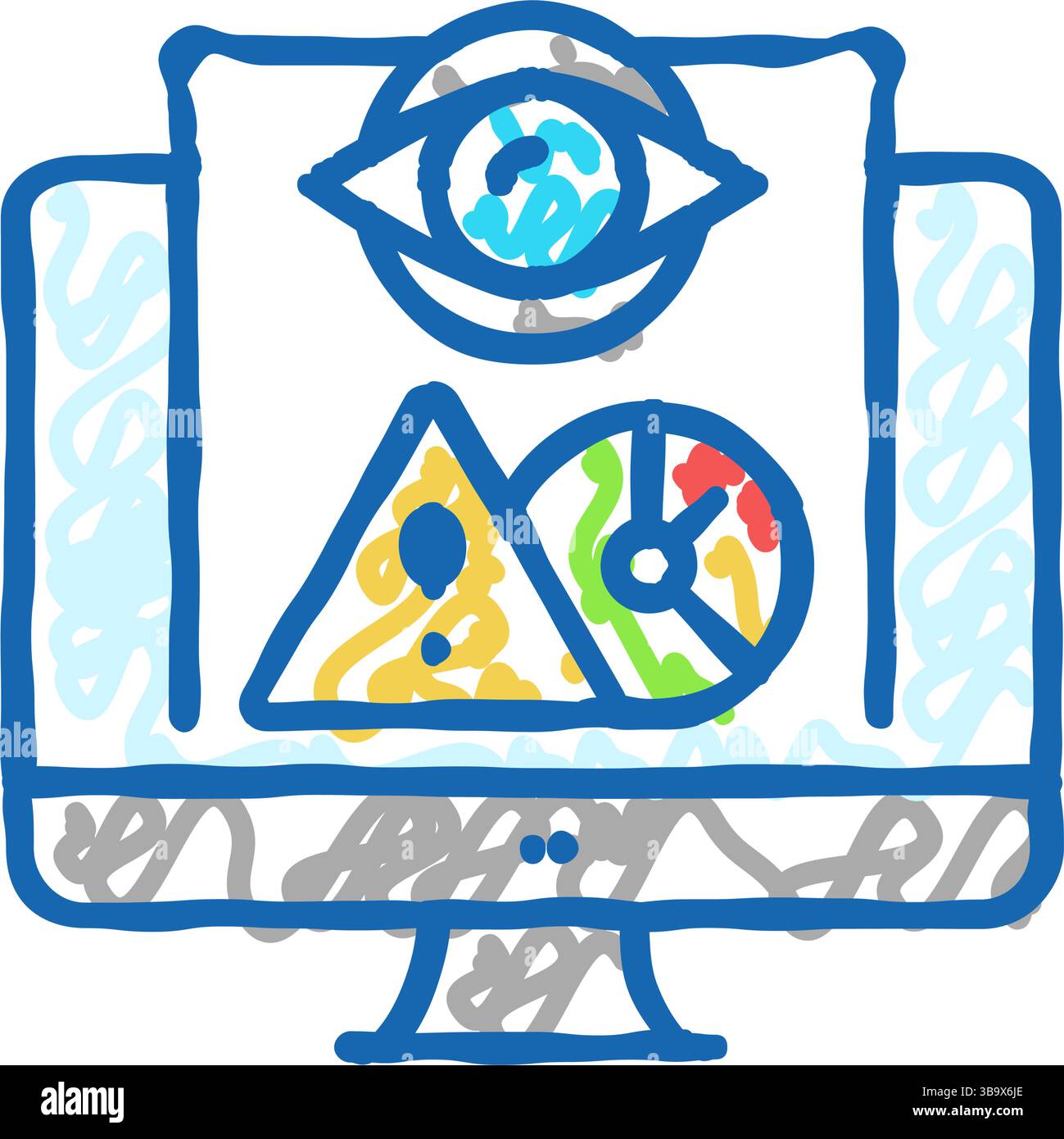 monitoring risk icon doodle illustration Stock Vector Image & Art - Alamy