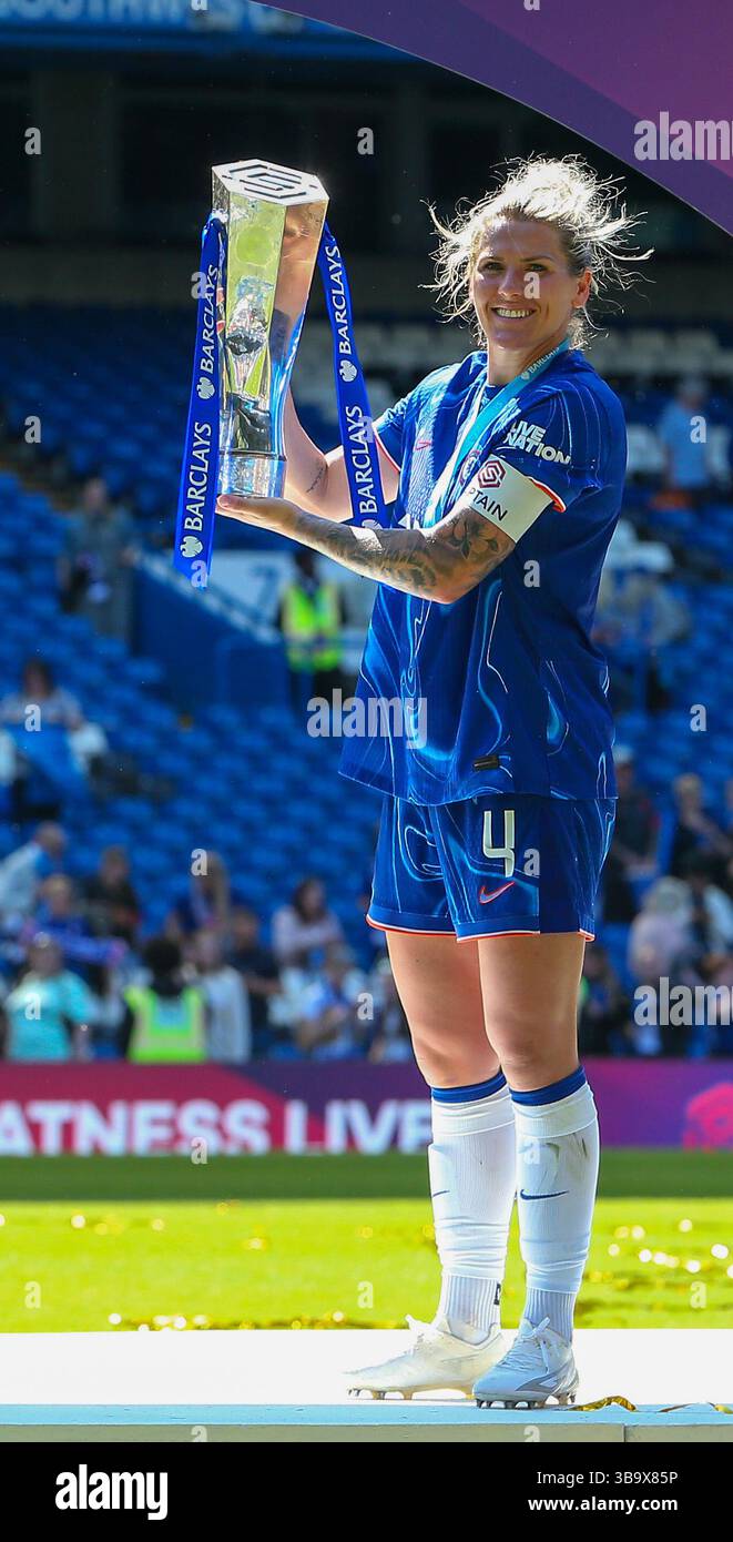 Stamford Bridge, London, UK. 10th May, 2025. Womens Super League Football, Chelsea versus ...