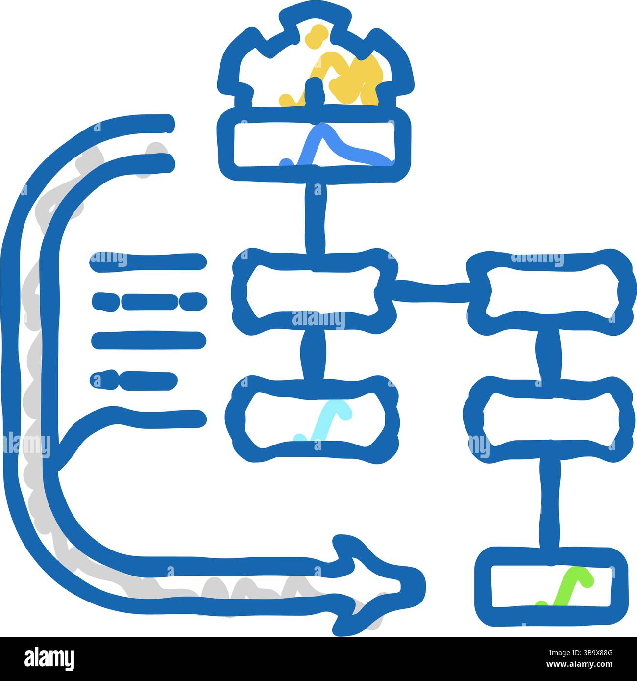 Uml Diagrams Analyst Icon Doodle Illustration Stock Vector Image And Art