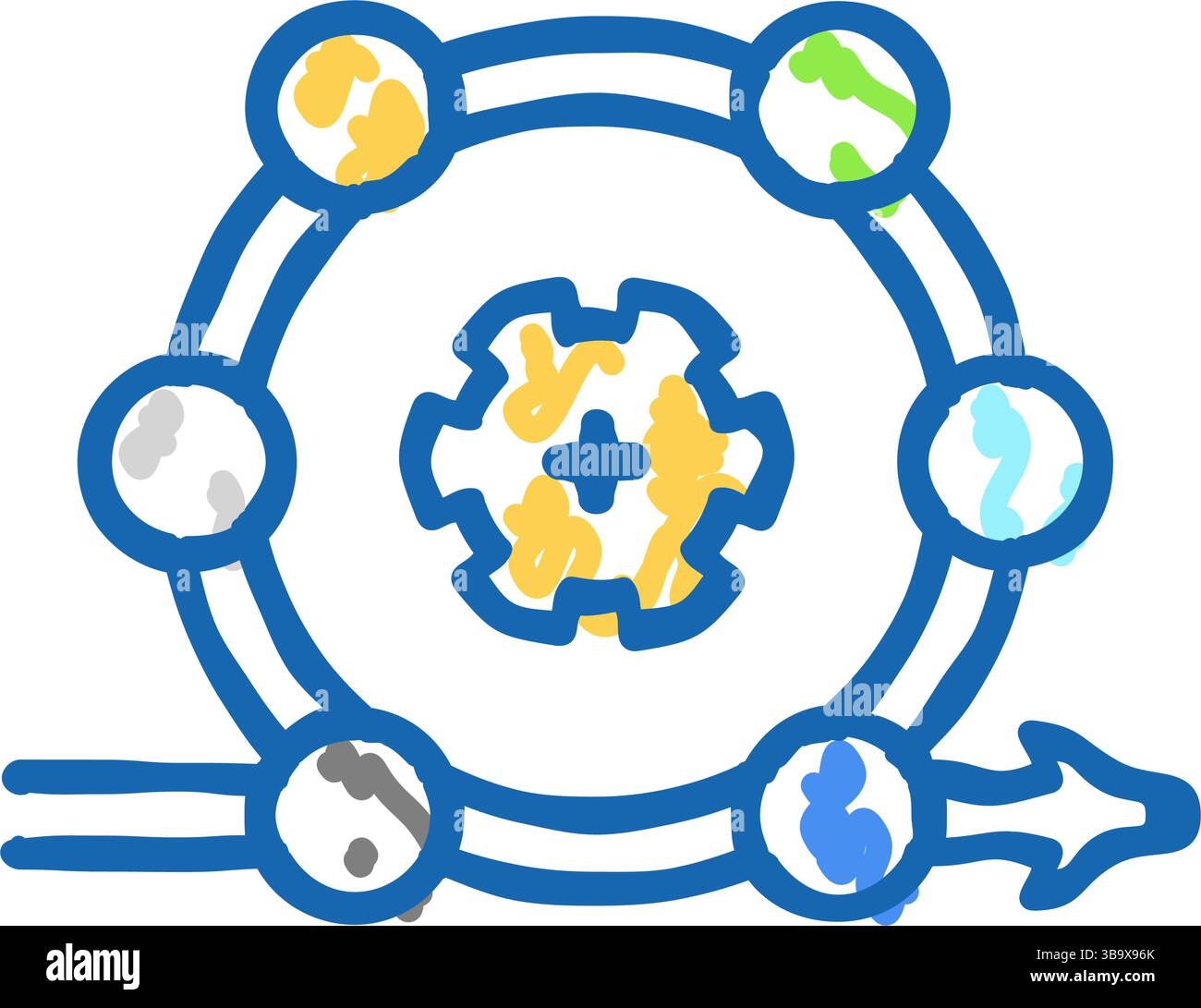 agile methodology analyst icon doodle illustration Stock Vector Image ...