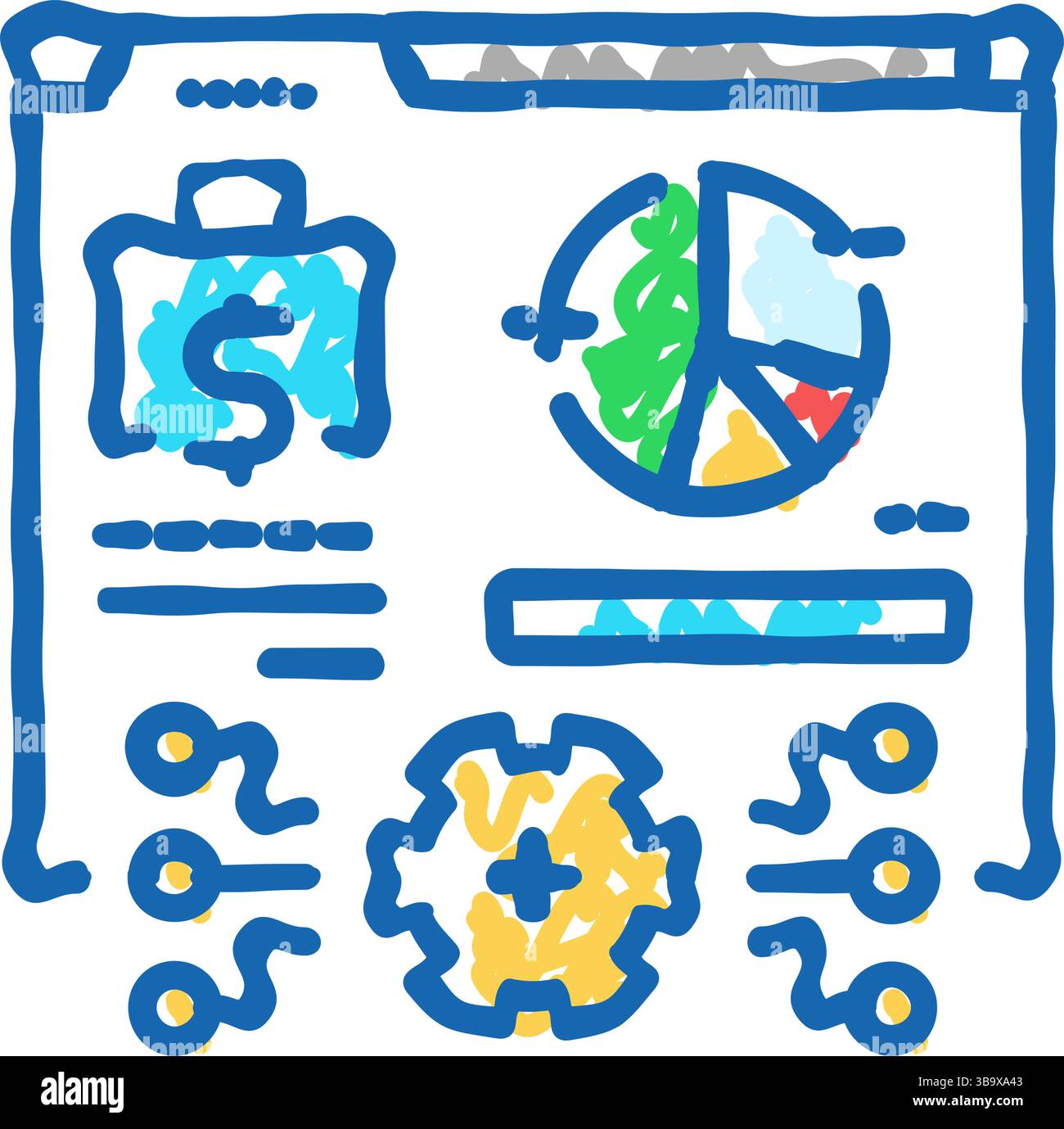 accounting software icon doodle illustration Stock Vector Image & Art ...