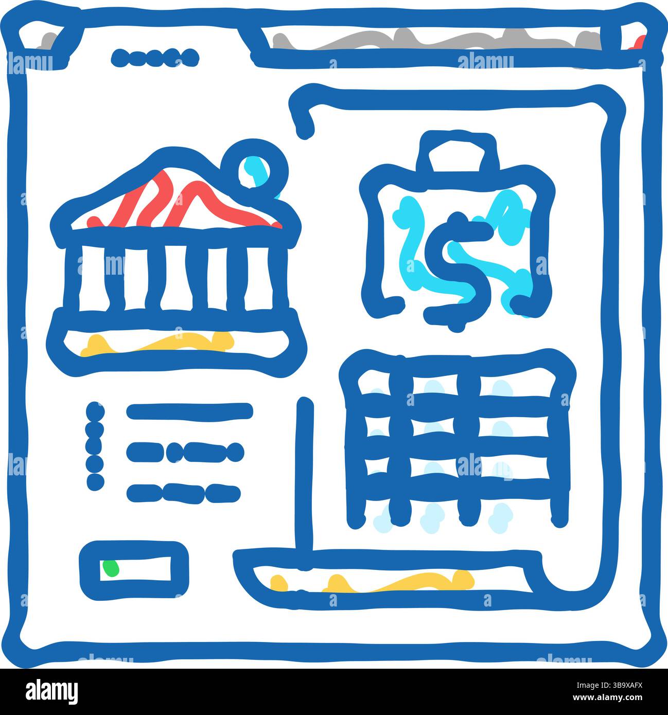 bank reconciliation icon doodle illustration Stock Vector Image & Art ...