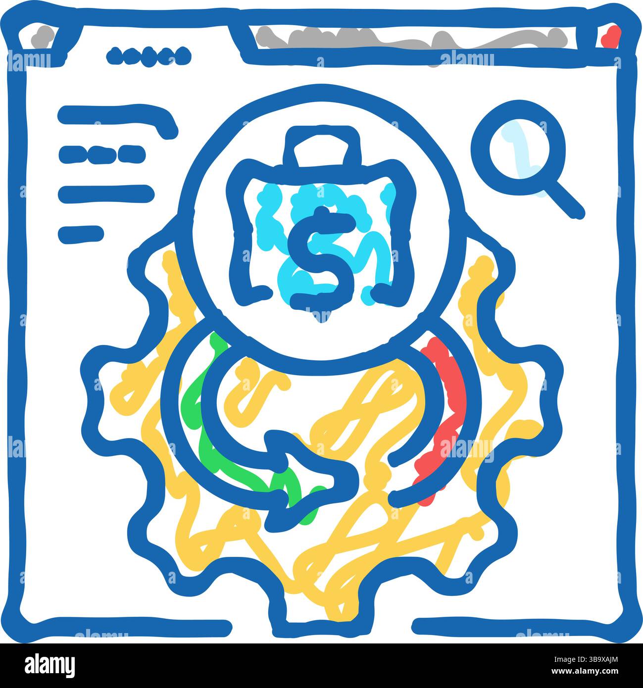 cash flow analysis icon doodle illustration Stock Vector Image & Art ...