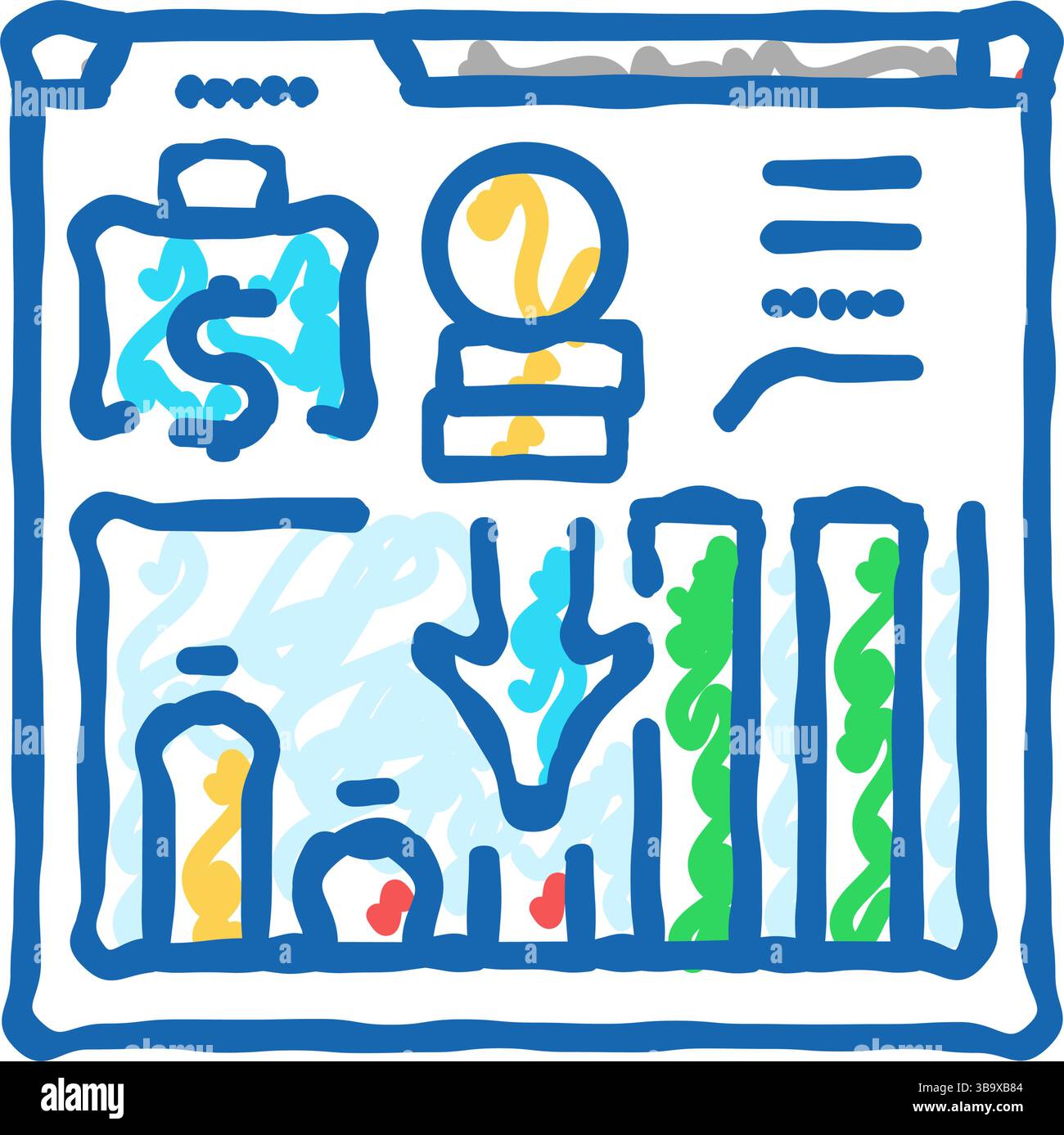 income statement icon doodle illustration Stock Vector Image & Art - Alamy