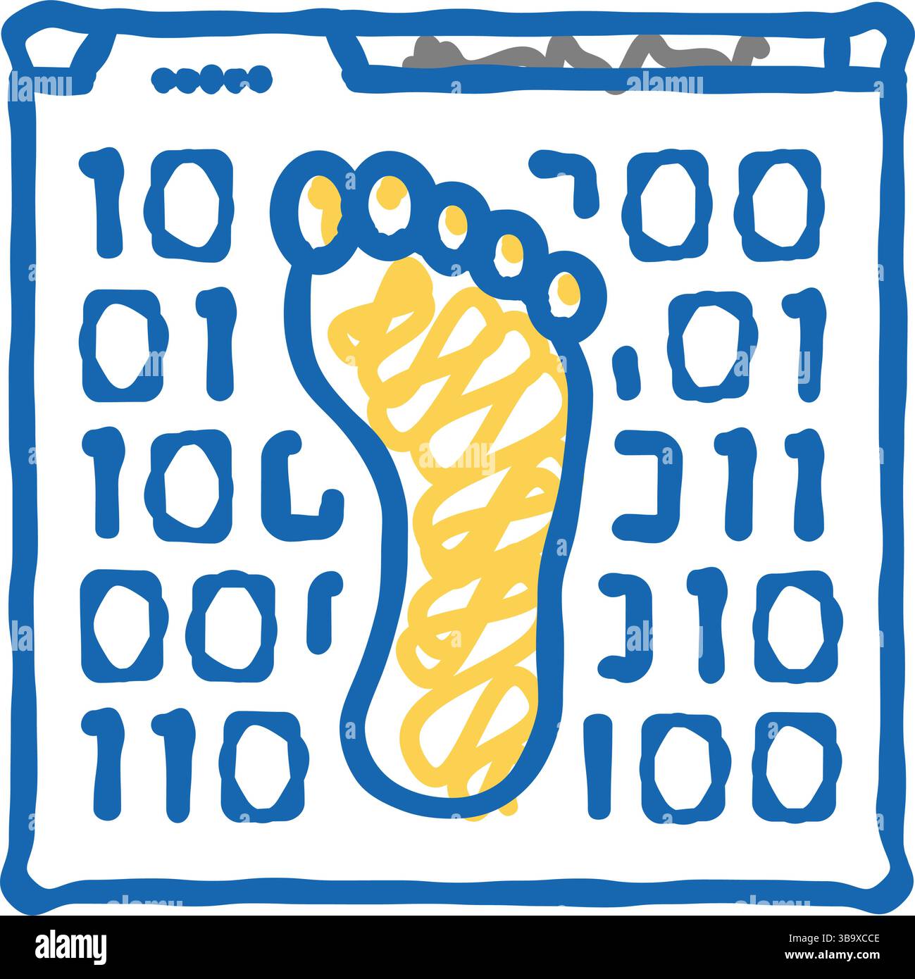 digital footprint cyberbullying icon doodle illustration Stock Vector ...