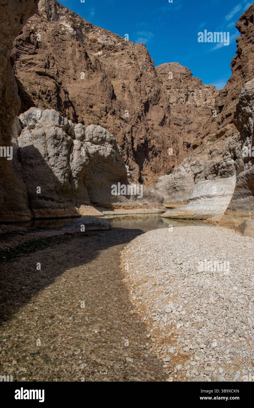 Oman wadi shab narrow hi-res stock photography and images - Alamy