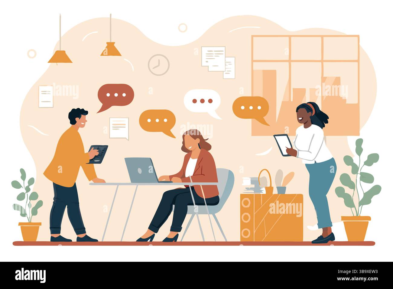 Team collaboration tools Stock Vector Images - Alamy