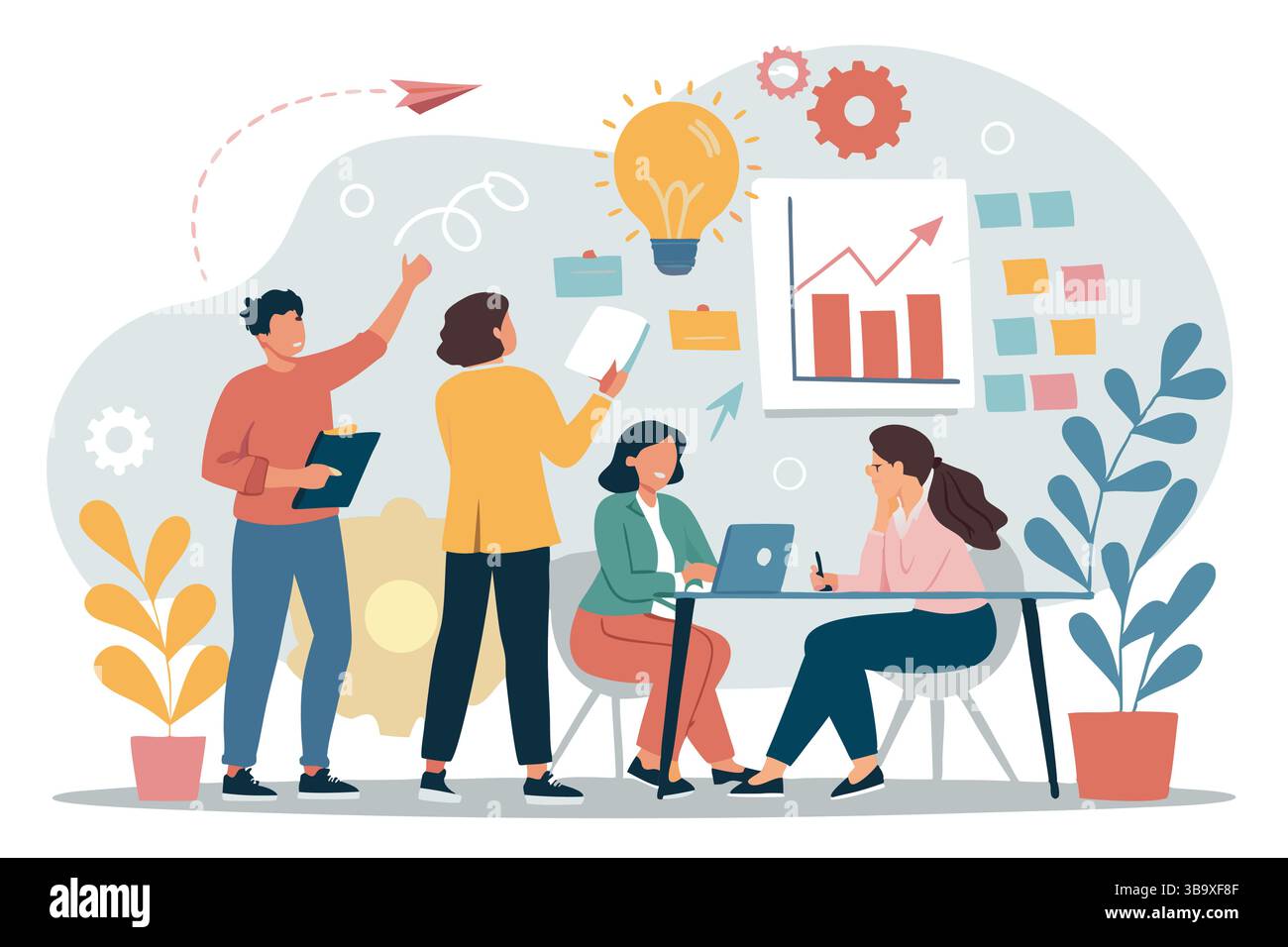 Teamwork Brainstorming Creative Team Meeting Innovative Ideas Startup Success Project Planning ...