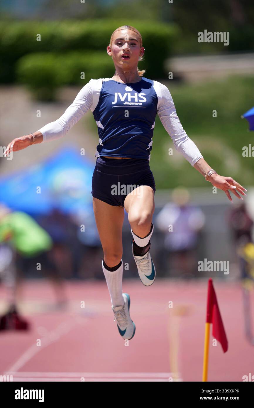 Transgender athlete AB Hernandez of Jurupa Valley competes in the girls ...