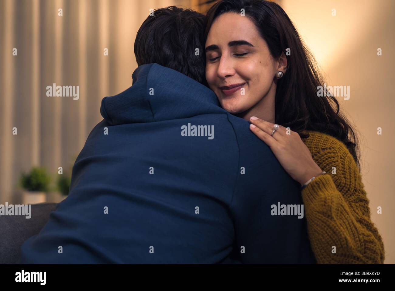 Loving couple hugging romantically hi-res stock photography and images ...