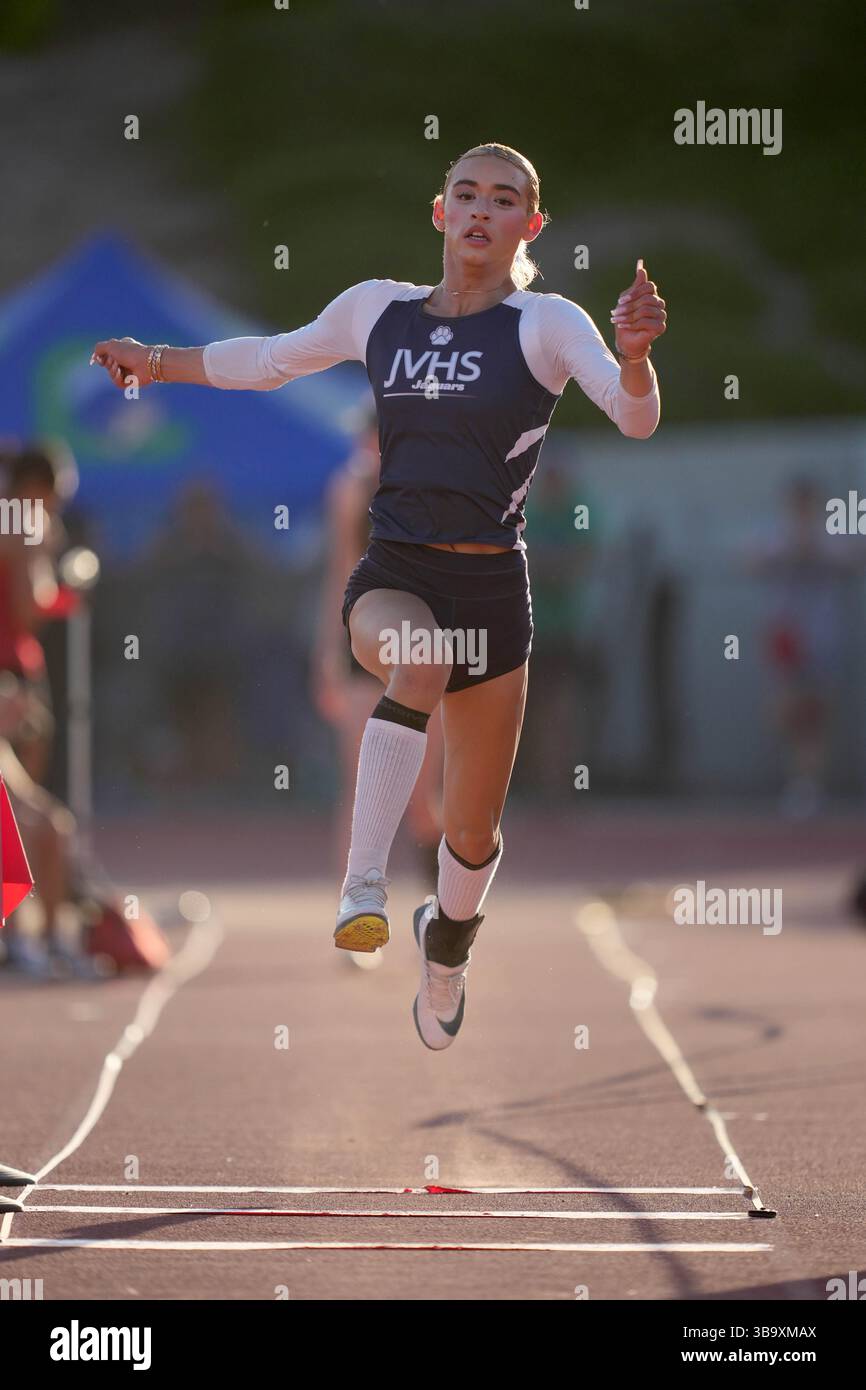 Transgender athlete AB Hernandez of Jurupa Valley competes in the girls ...