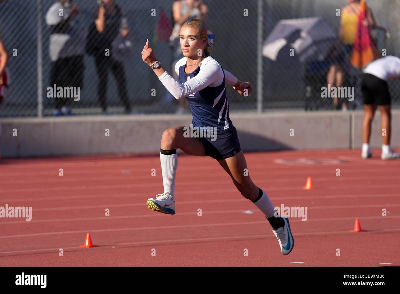 Transgender athlete AB Hernandez of Jurupa Valley competes in the girls ...