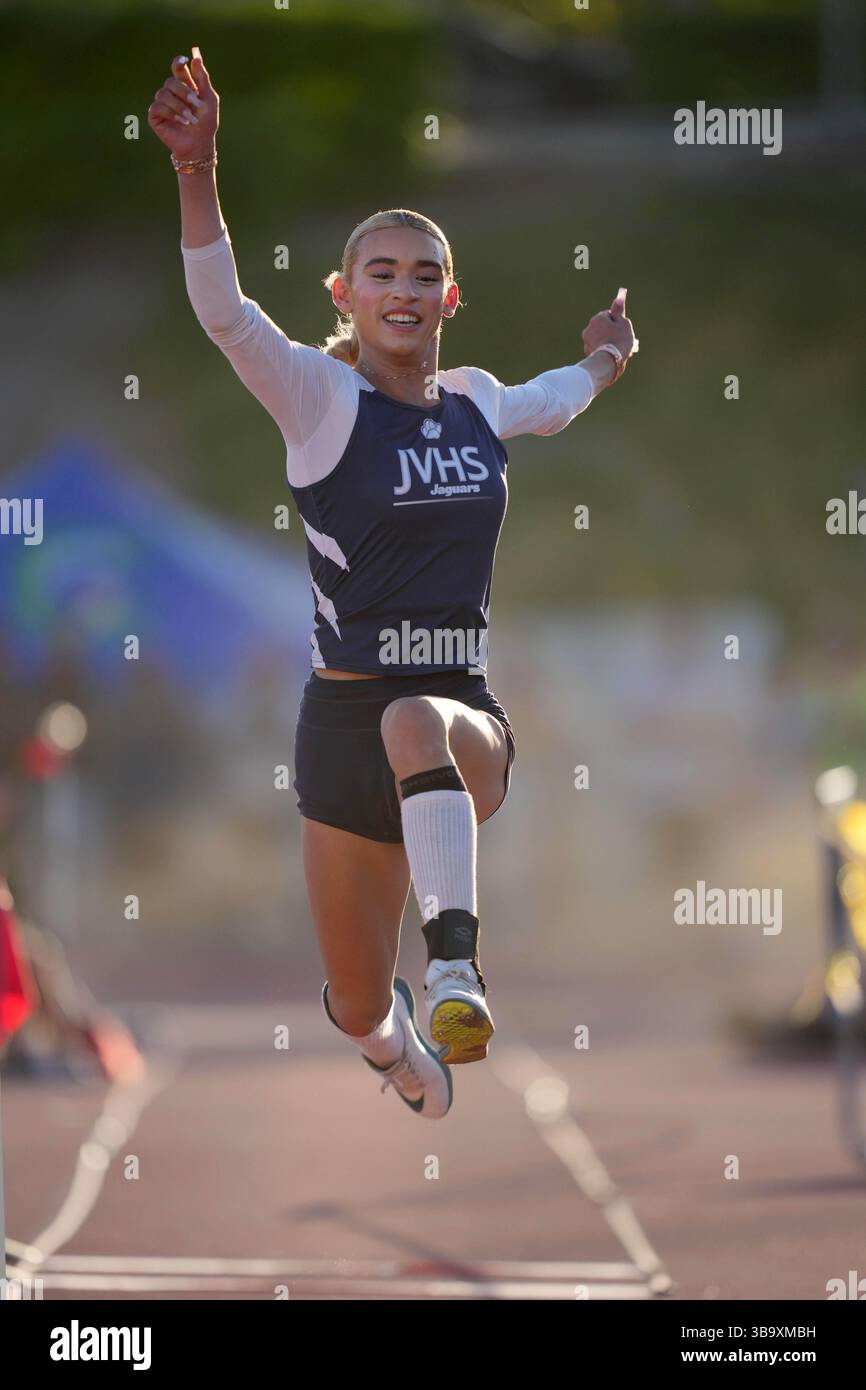 Transgender athlete AB Hernandez of Jurupa Valley competes in the girls ...