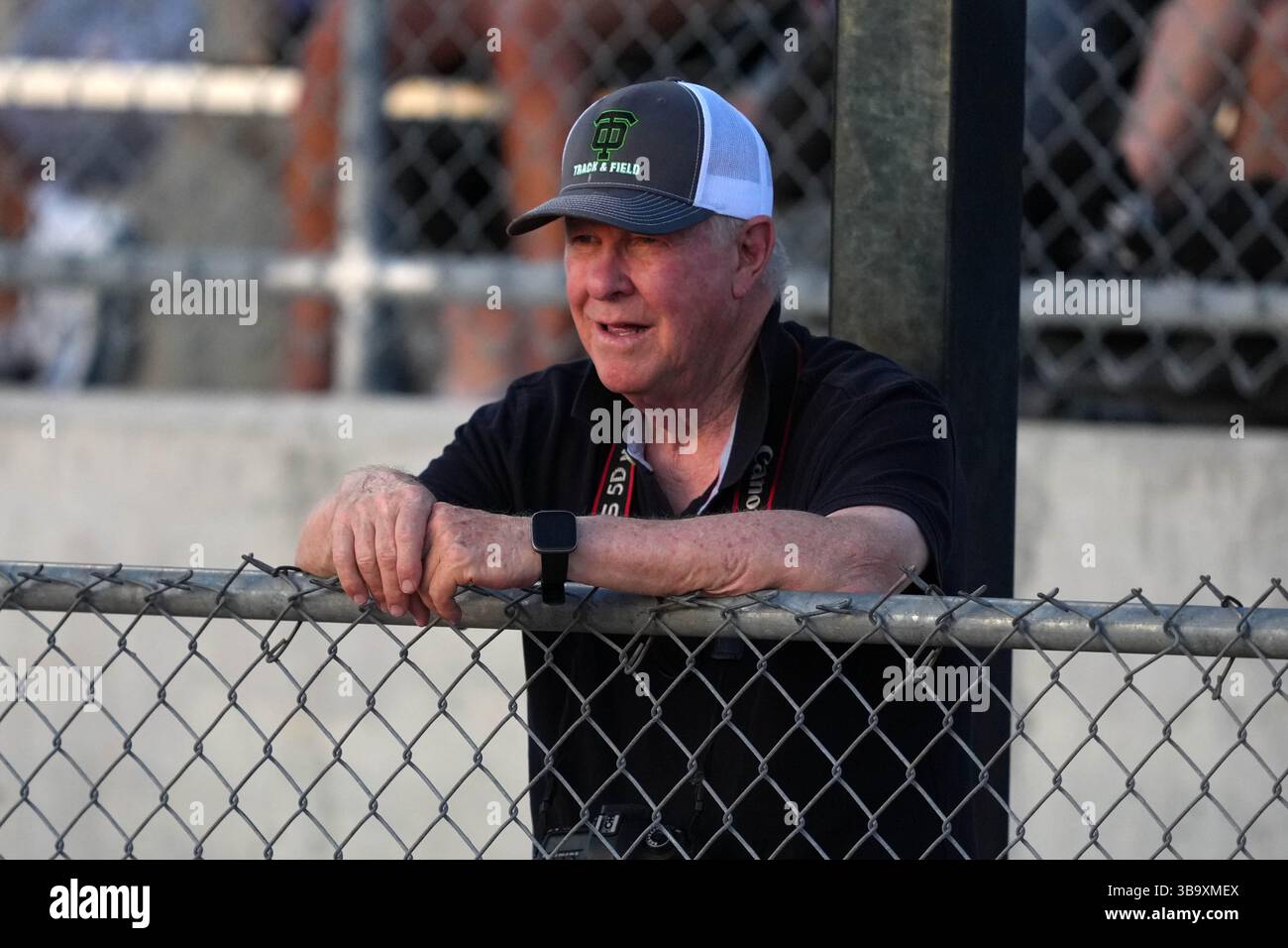Larry Wilcox watches during the CIF Southern Section Division 3 Track ...