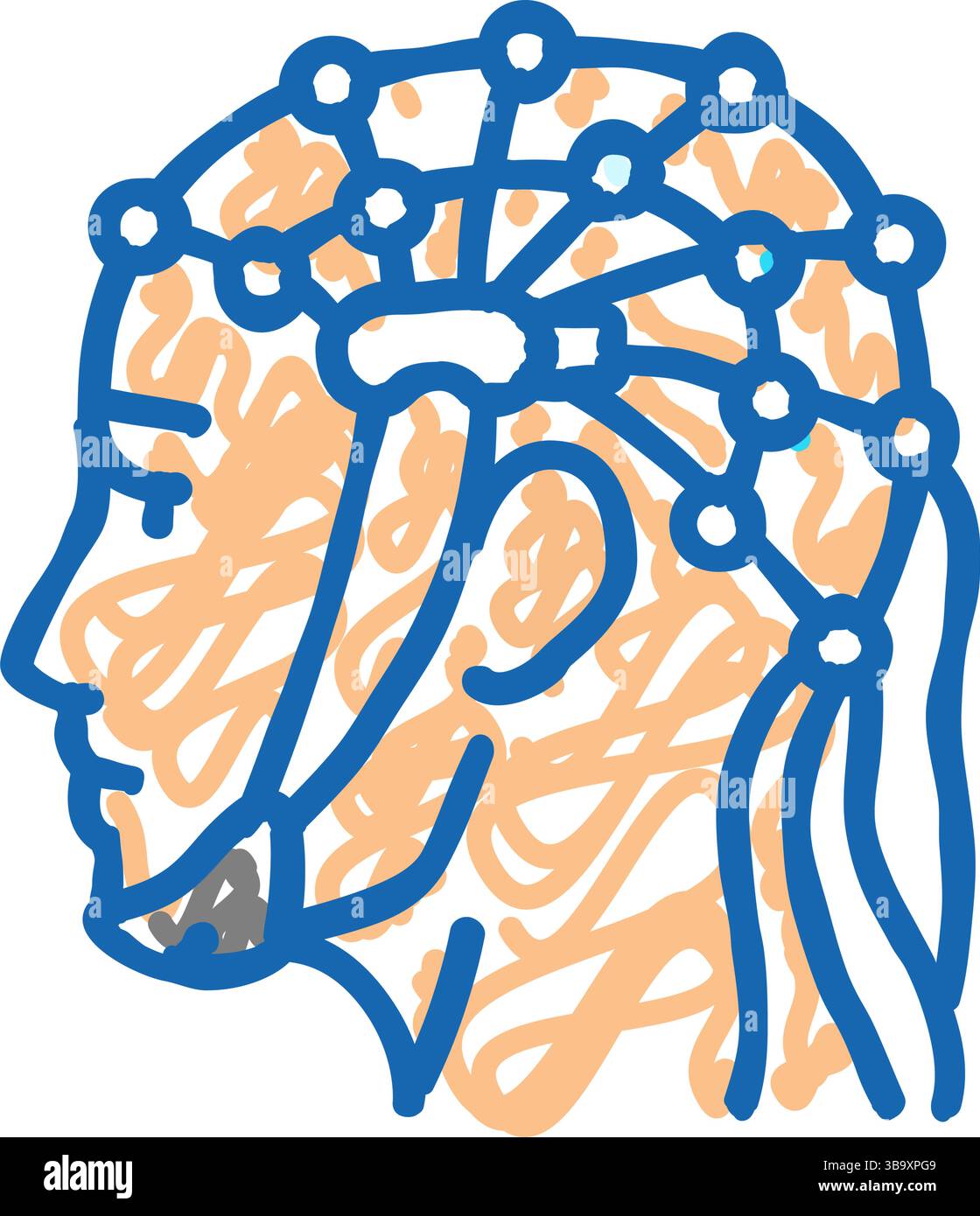 eeg procedure neurologist icon doodle illustration Stock Vector Image ...