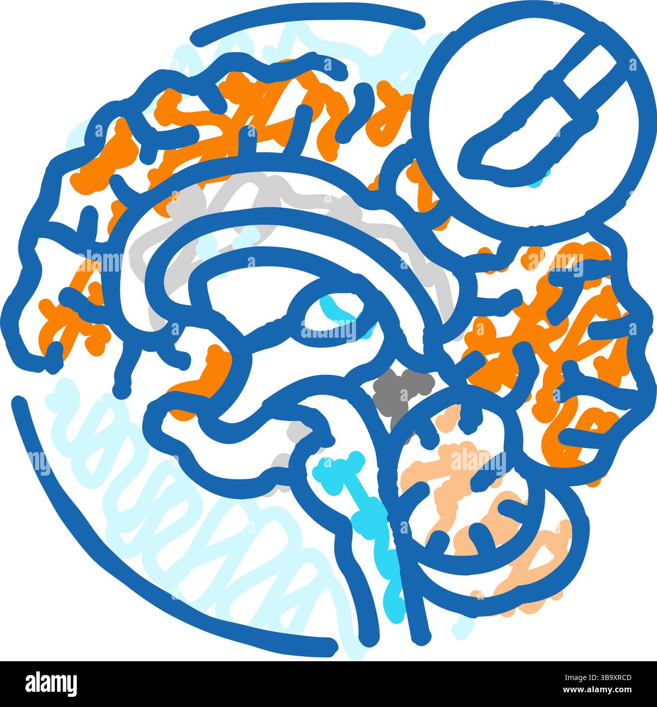 neurosurgery health icon doodle illustration Stock Vector Image & Art ...