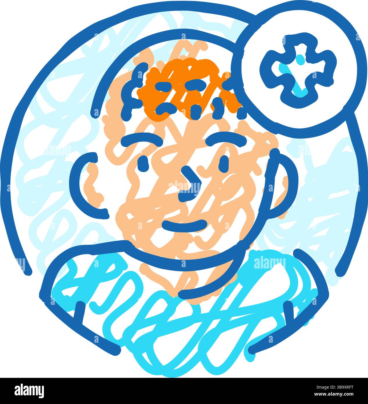 pediatric neurology neurologist icon doodle illustration Stock Vector ...