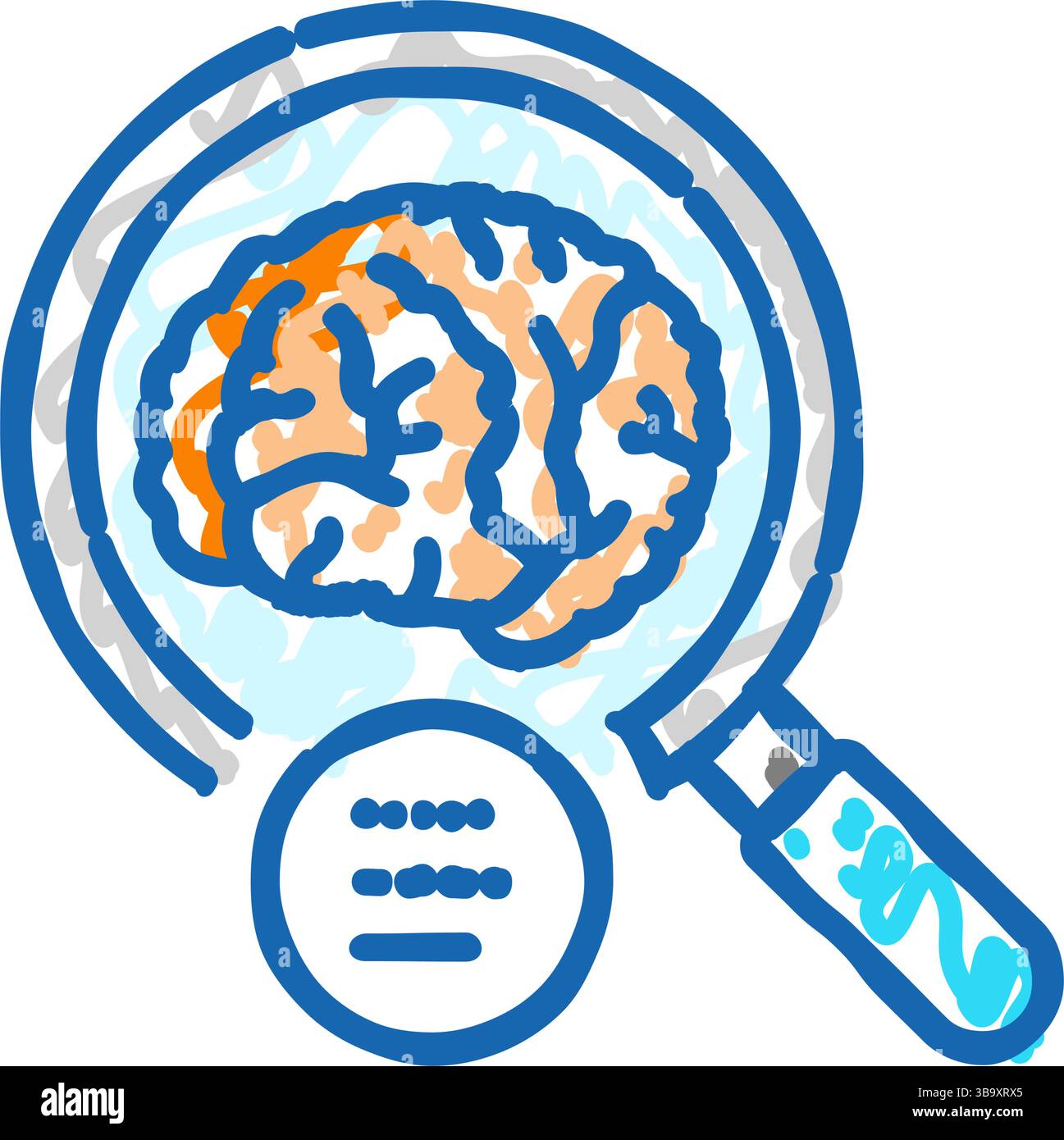 brain research neurologist icon doodle illustration Stock Vector Image ...