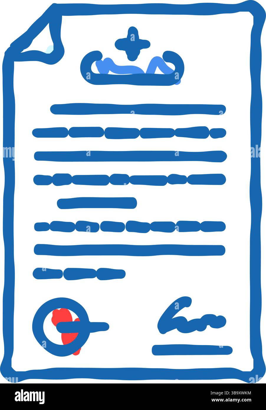 patient consent surgeon icon doodle illustration Stock Vector Image ...