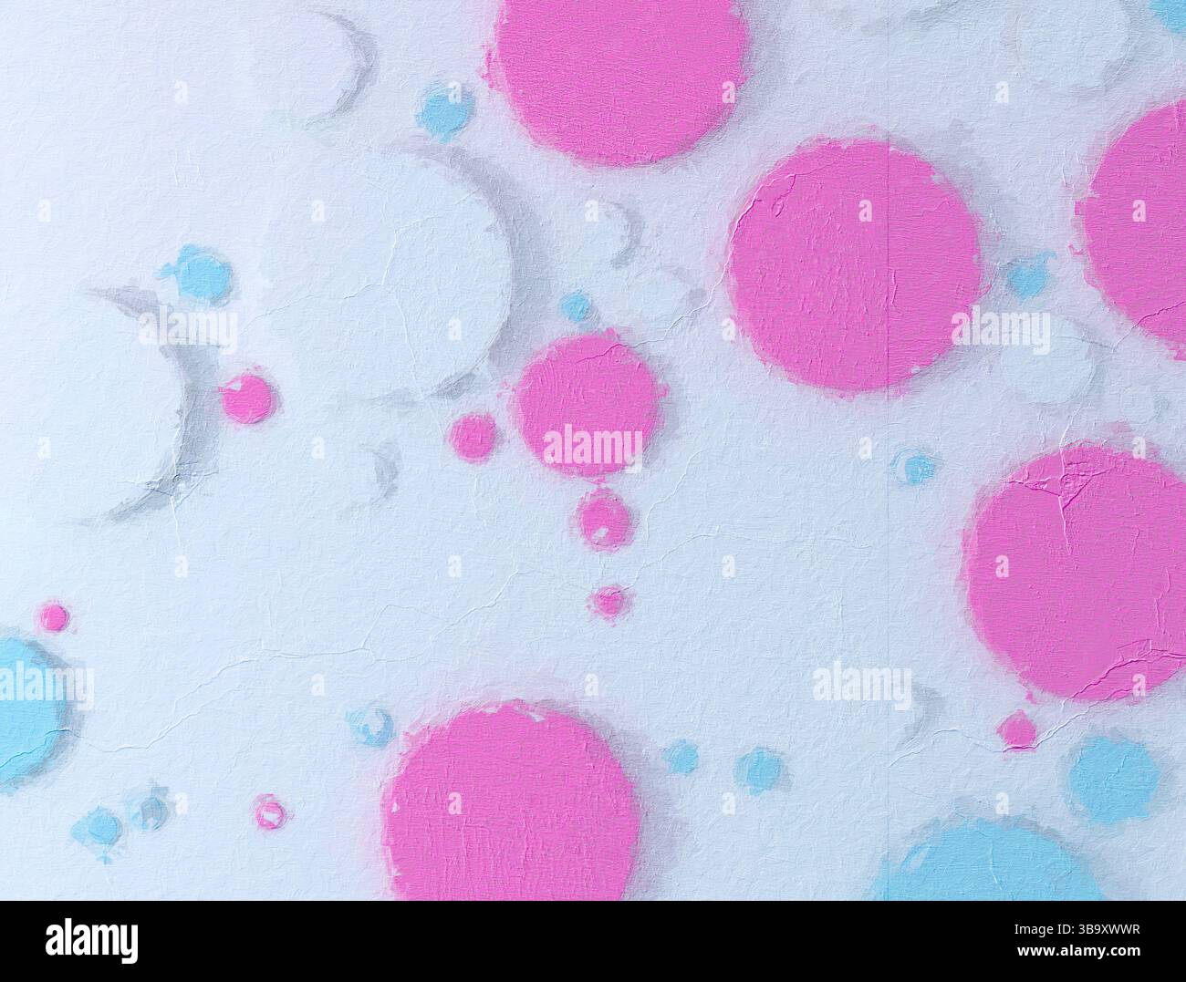 Circles of different sizes, multi color background. 3D illustration ...