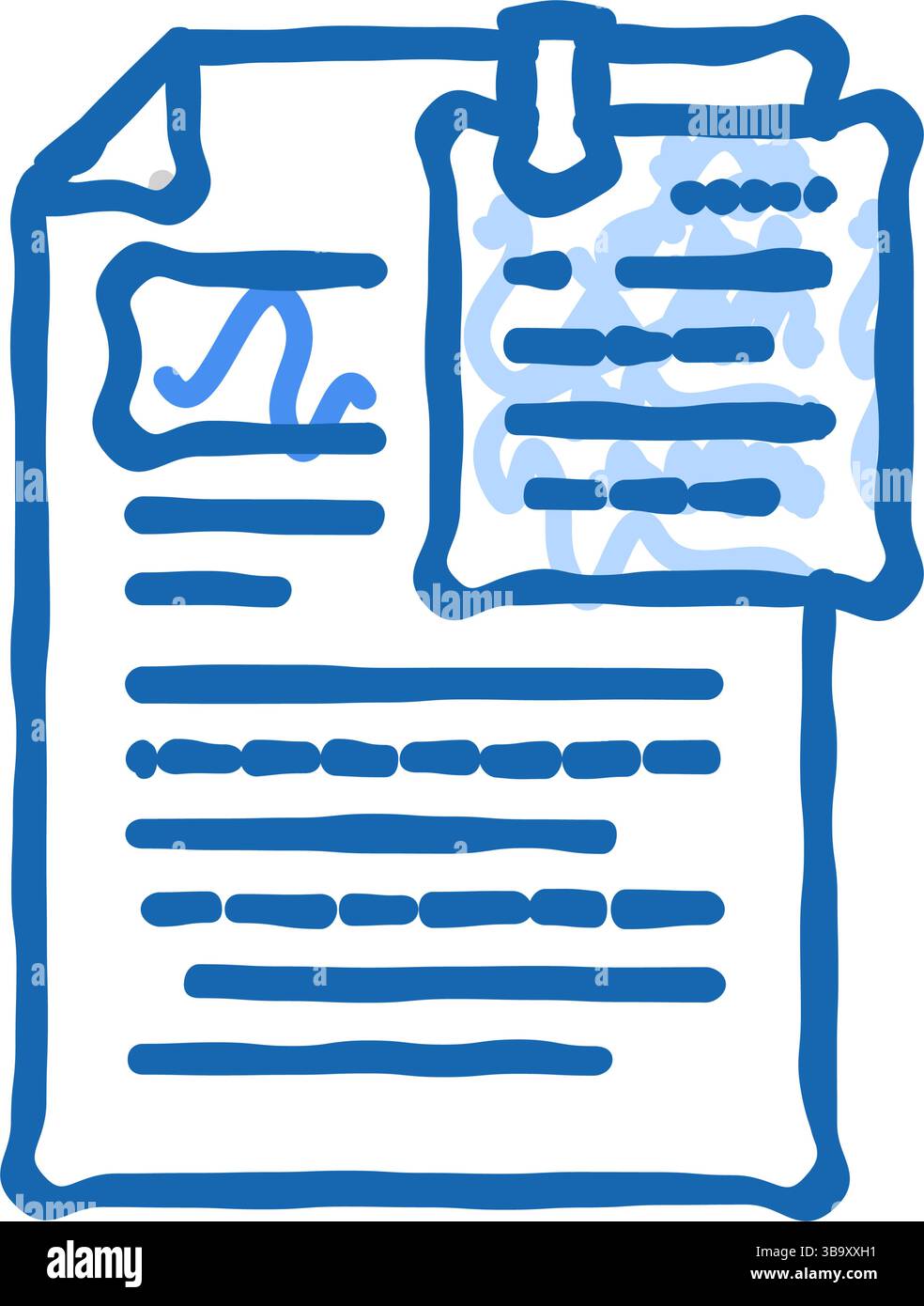 proofreading text technical writer icon doodle illustration Stock ...