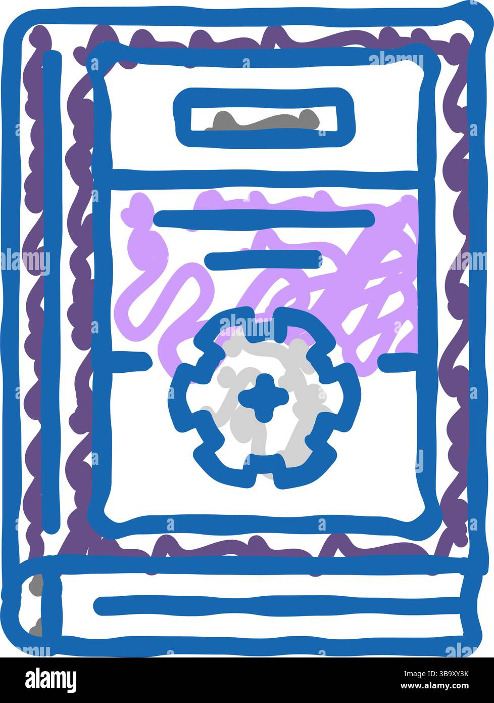 instruction manuals technical writer icon doodle illustration Stock ...