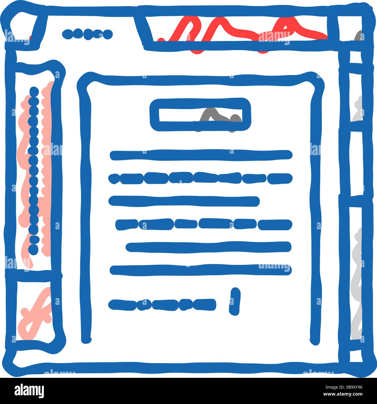 writing manuals technical writer icon doodle illustration Stock Vector ...