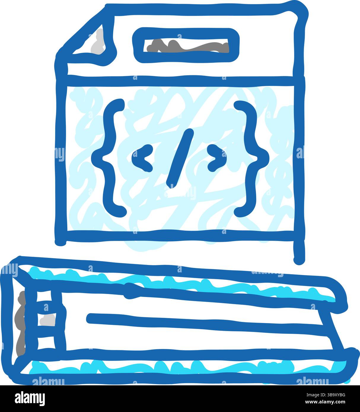 software documentation technical writer icon doodle illustration Stock ...