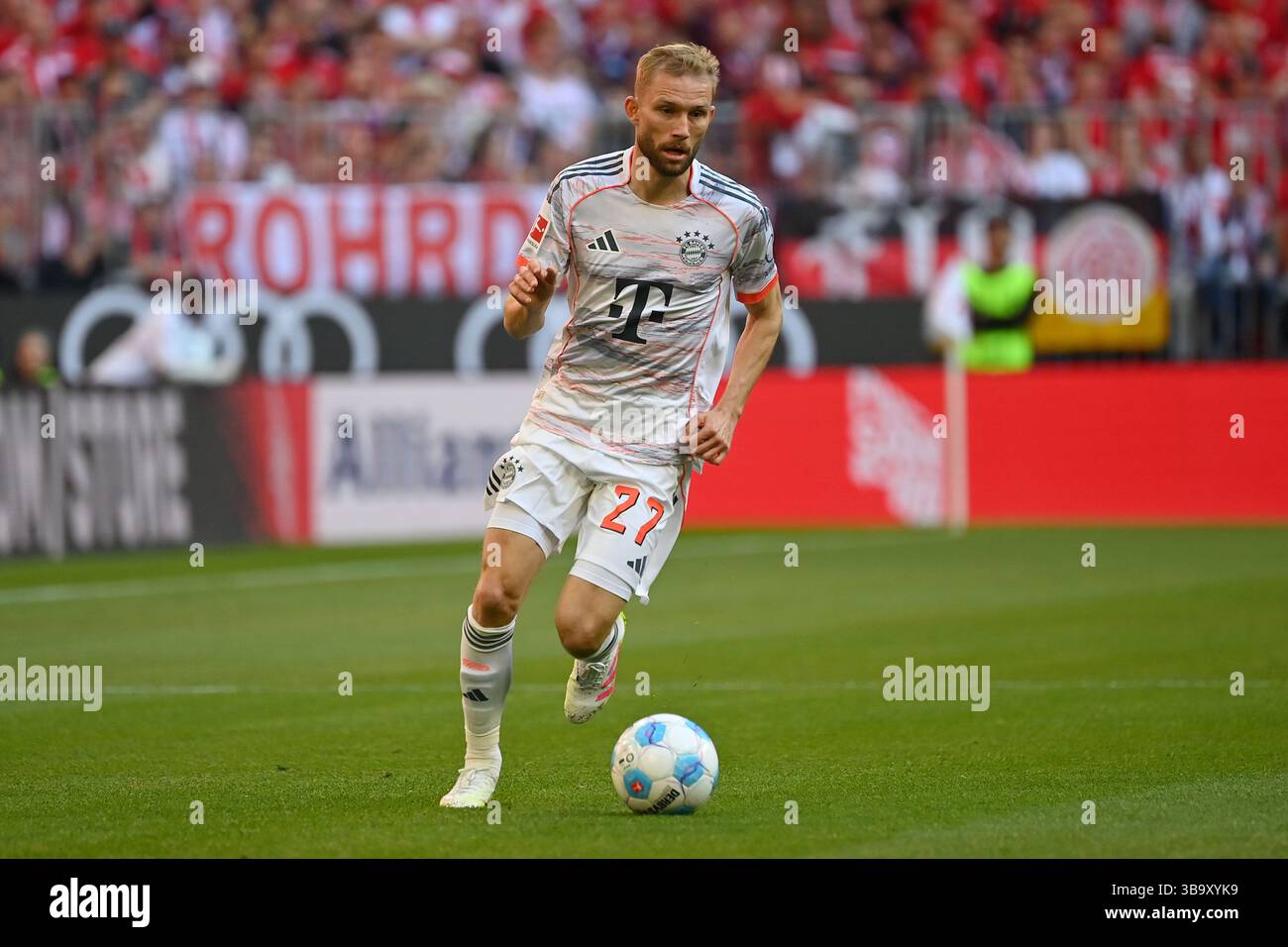Munich, Deutschland. 10th May, 2025. Konrad LAIMER (FC Bayern Munich ...