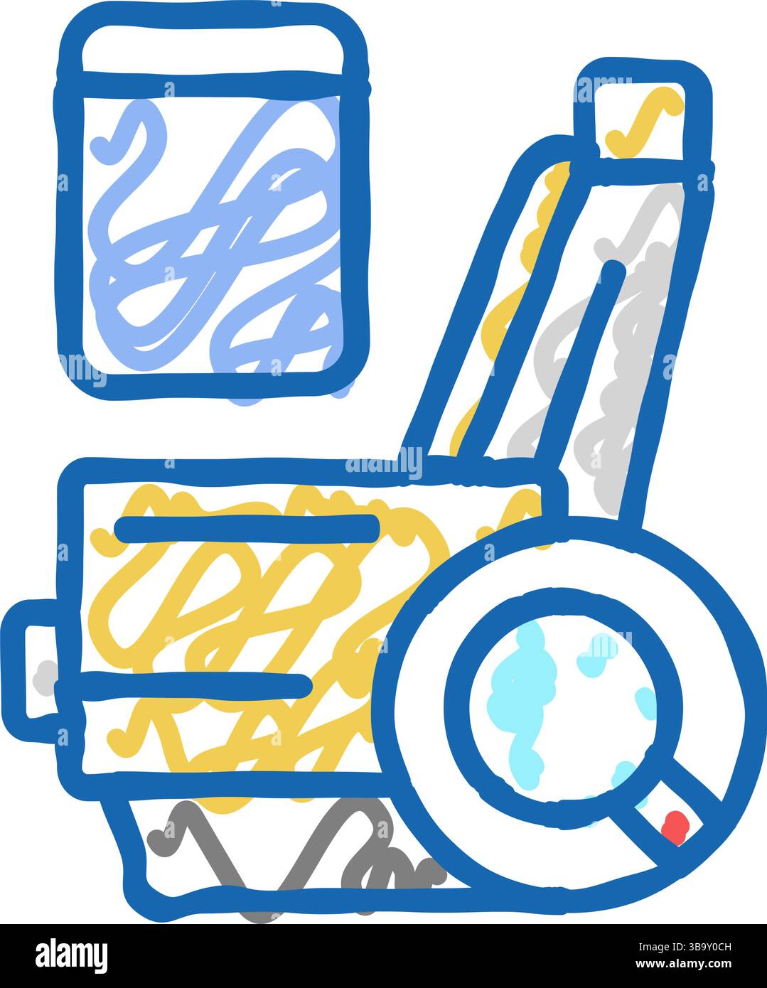 cabin interior check aircraft icon doodle illustration Stock Vector ...