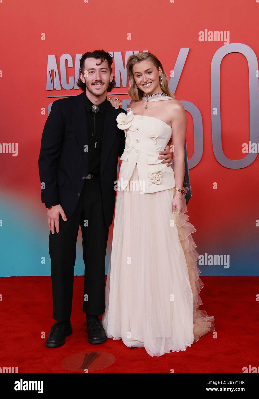 Franklin Jonas, Harper Grace attend the 60th Academy of Country Music ...